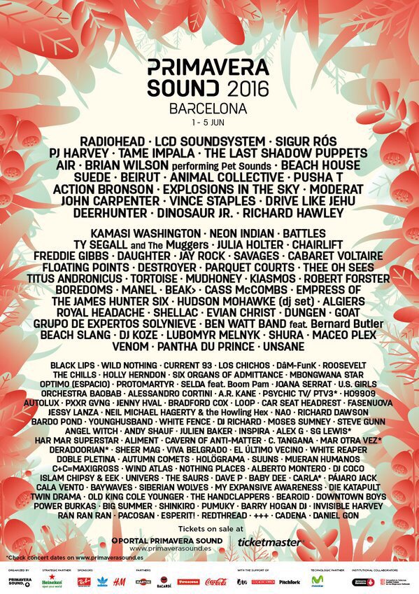 Primavera Sound Announces 2016 Lineup