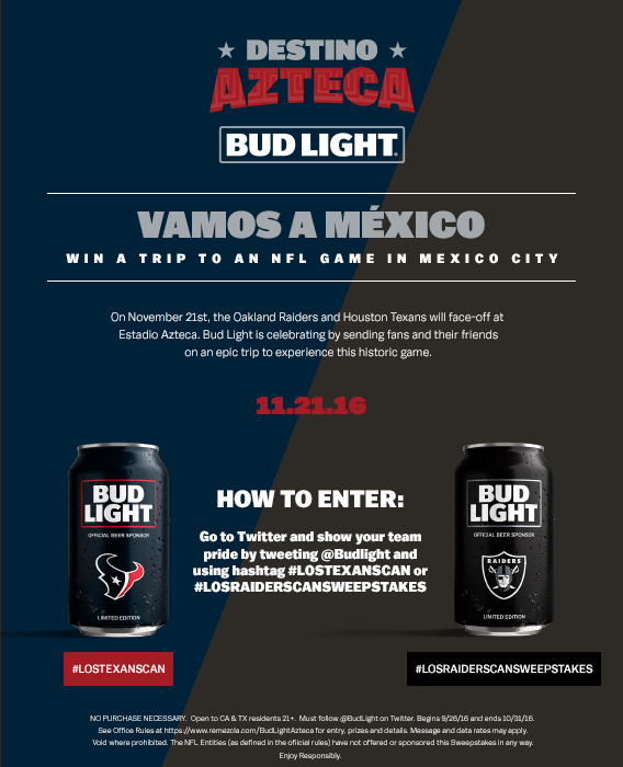 Win a Trip to Mexico City to See the Oakland Raiders Face the Houston ...