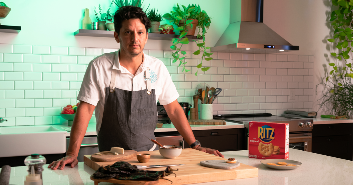 Danny Mena Shows How to Pair Salsa Macha with RITZ Crackers